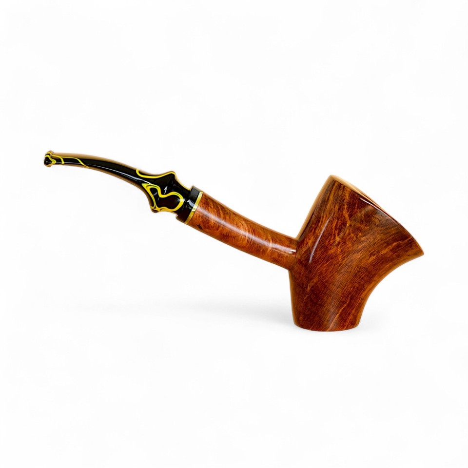 Briar pipe Freehand Poker briar pipe Artisan poker shape handmade ...