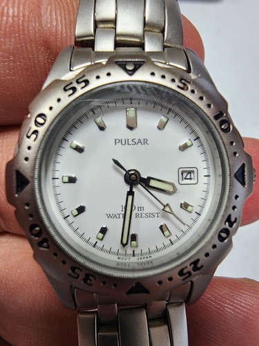 Pulsar womens watch, Water Resistant 100 M, Date Rotating Bezel, ladies ...