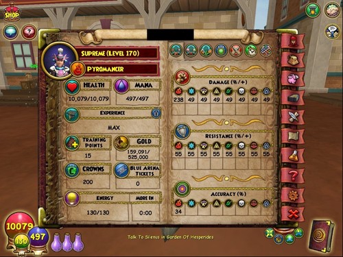 Wizard101 Max Supreme Fire Pyromancer Max Stats with Ultra Pet and Lore Spells | eBay