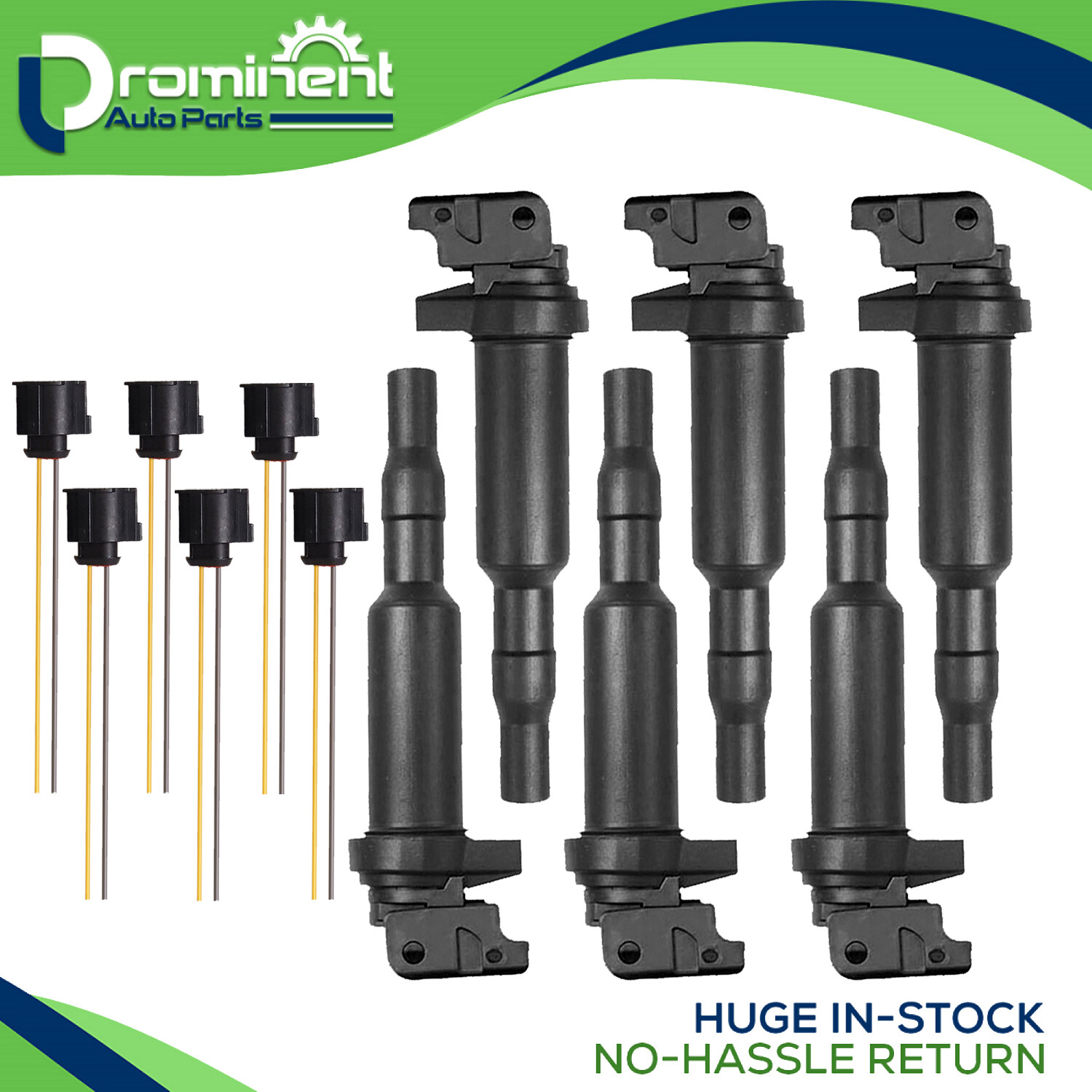 6x Ignition Coil & Pigtail Connectot for BMW X1 X3 X5 X6 335i 535i 640i ...