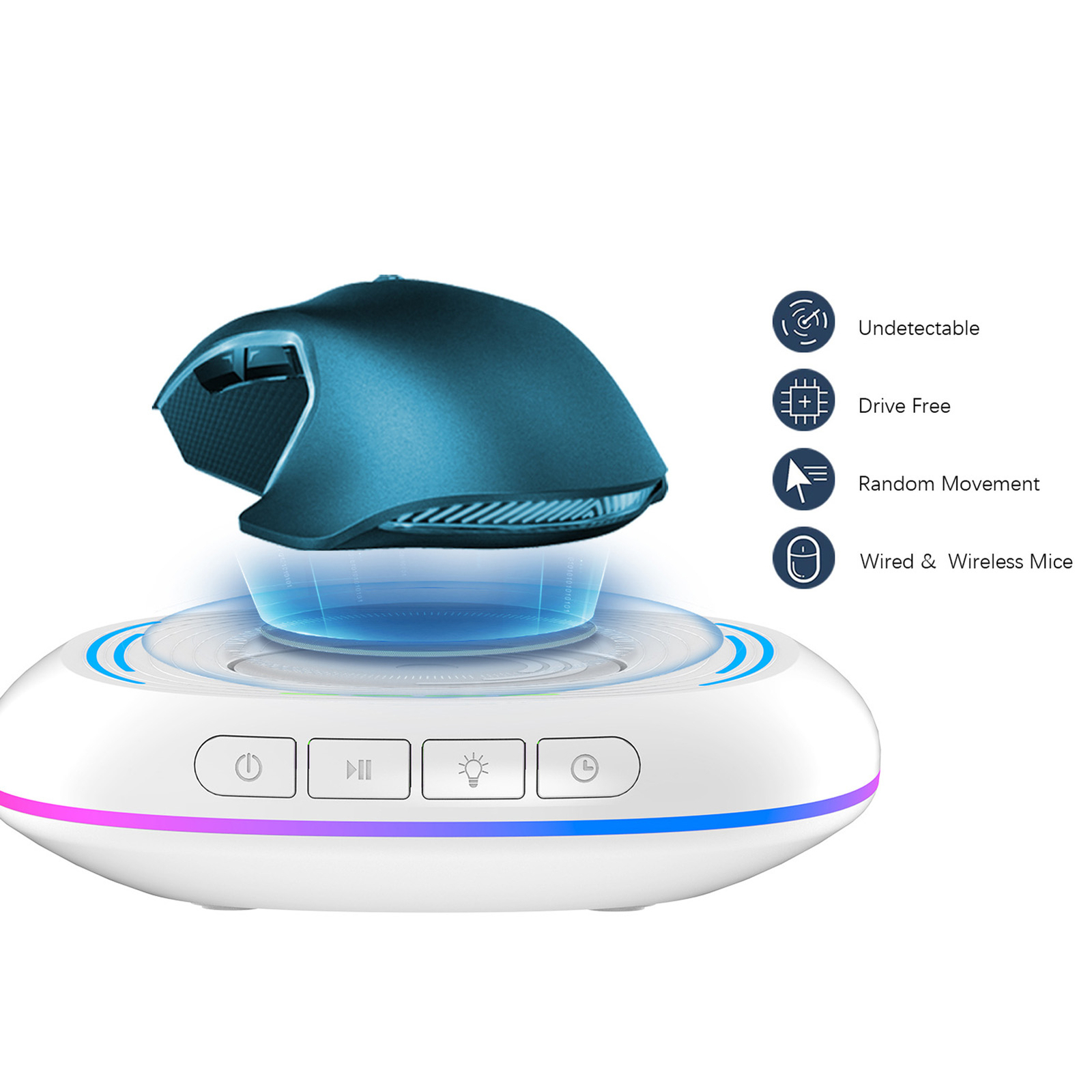 Mouse Mover Rgb Light Anti-sleep Computer Mouse Simulator Mover Usb ...