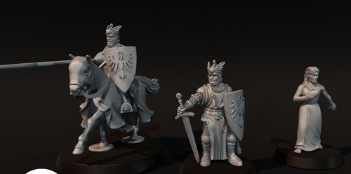Lohengrin & Elsa, The Swan Knight, 28mm Foot and Mounted | eBay
