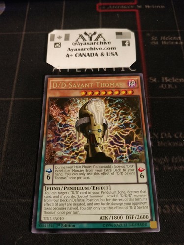 D/D SAVANT THOMAS - 1ST ED RARE NMVLP - TDIL-EN010 - YUGIOH A+ STORE | eBay