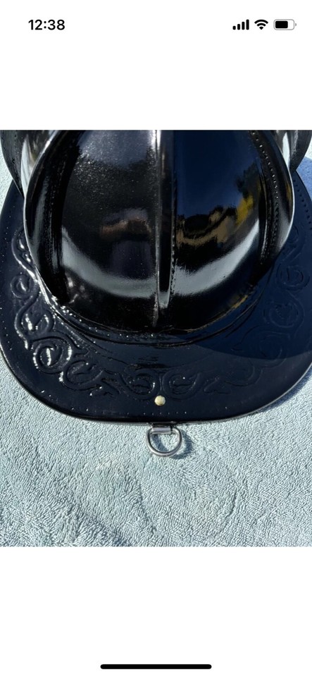 Cairns N5A Leather Fire Helmet New Yorker Black | eBay