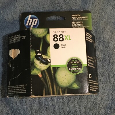 Hp OfficeJet 88XL Black Ink New C9396AN Genuine Factory sealed FREE ...