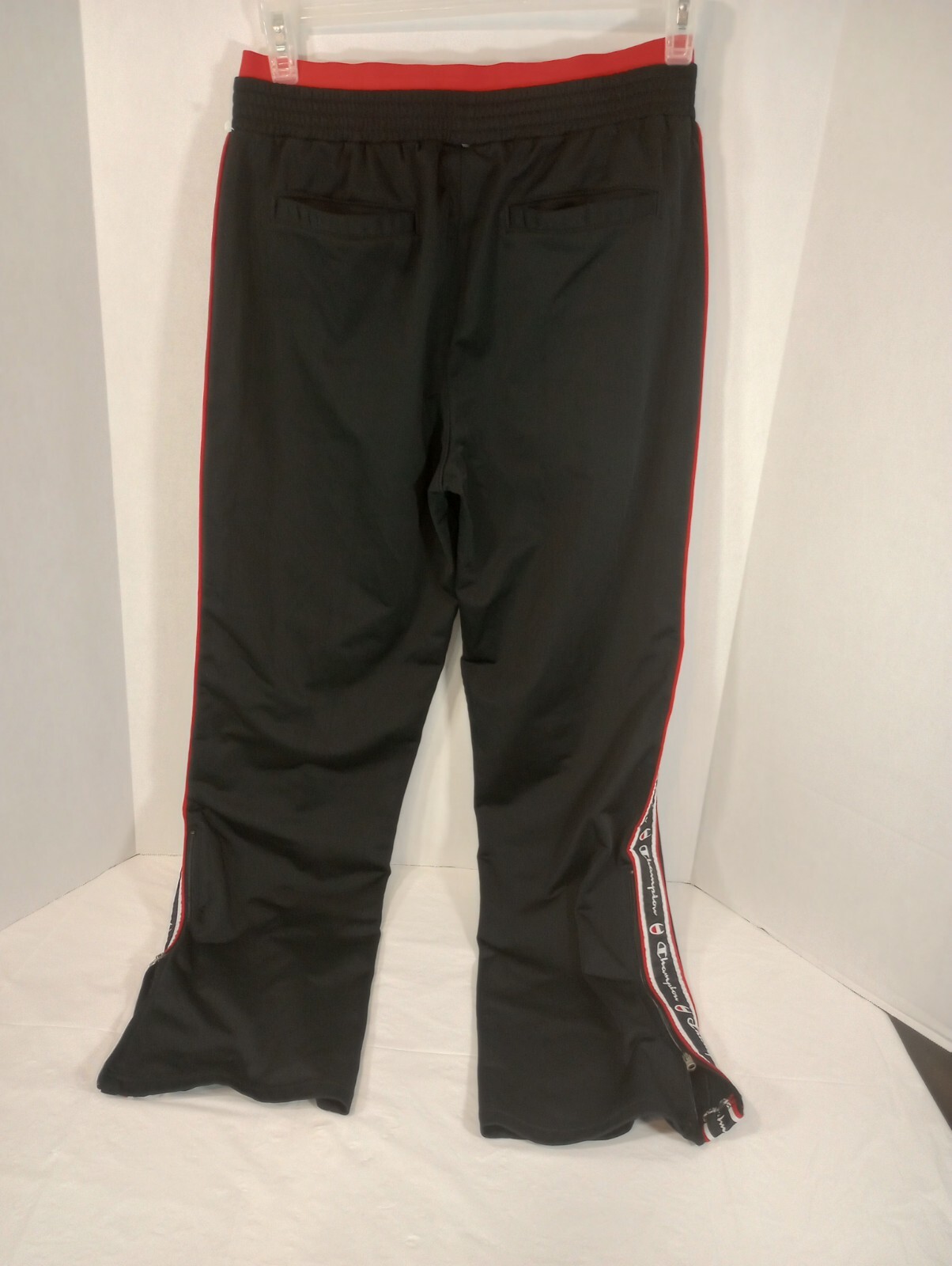 Champions Men's Workout Gym Sports Pants Size Medium Black/Red Sides ...
