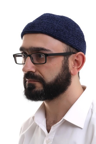 Kufi Hats for Men Taqiya Takke Turkish Muslim Winter Velvet Roll-up ...
