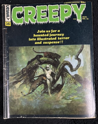 Creepy #16 Warren 1967 Gray Morrow cover art Silver Age Horror Magazine ...