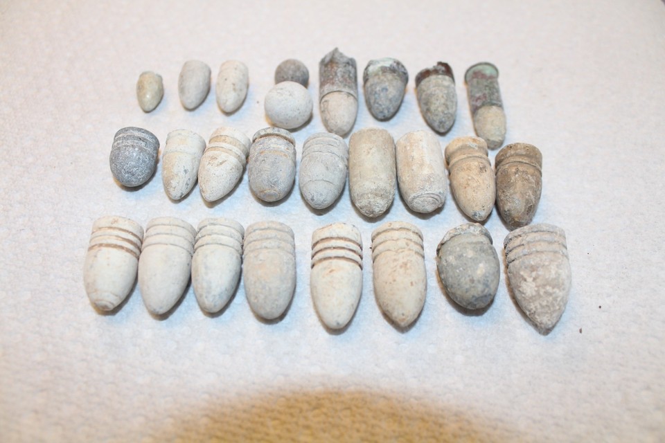 COLLECTION OF 26 DIFFERENT UNION & CONFEDERATE CIVIL WAR BULLETS DUG IN ...