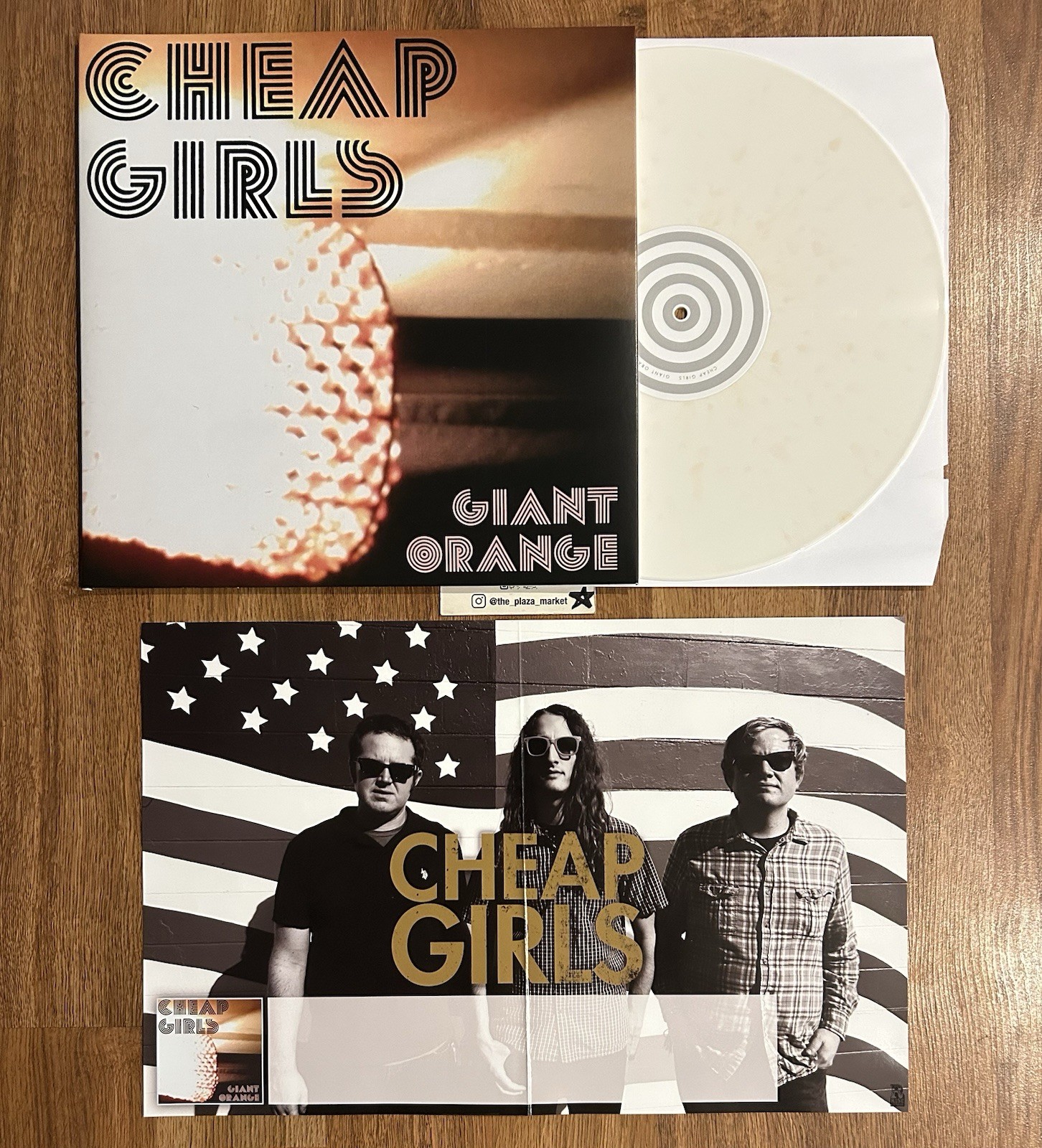 Cheap Girls - Giant Orange White Cream Haze vinyl LP record with Poster ...