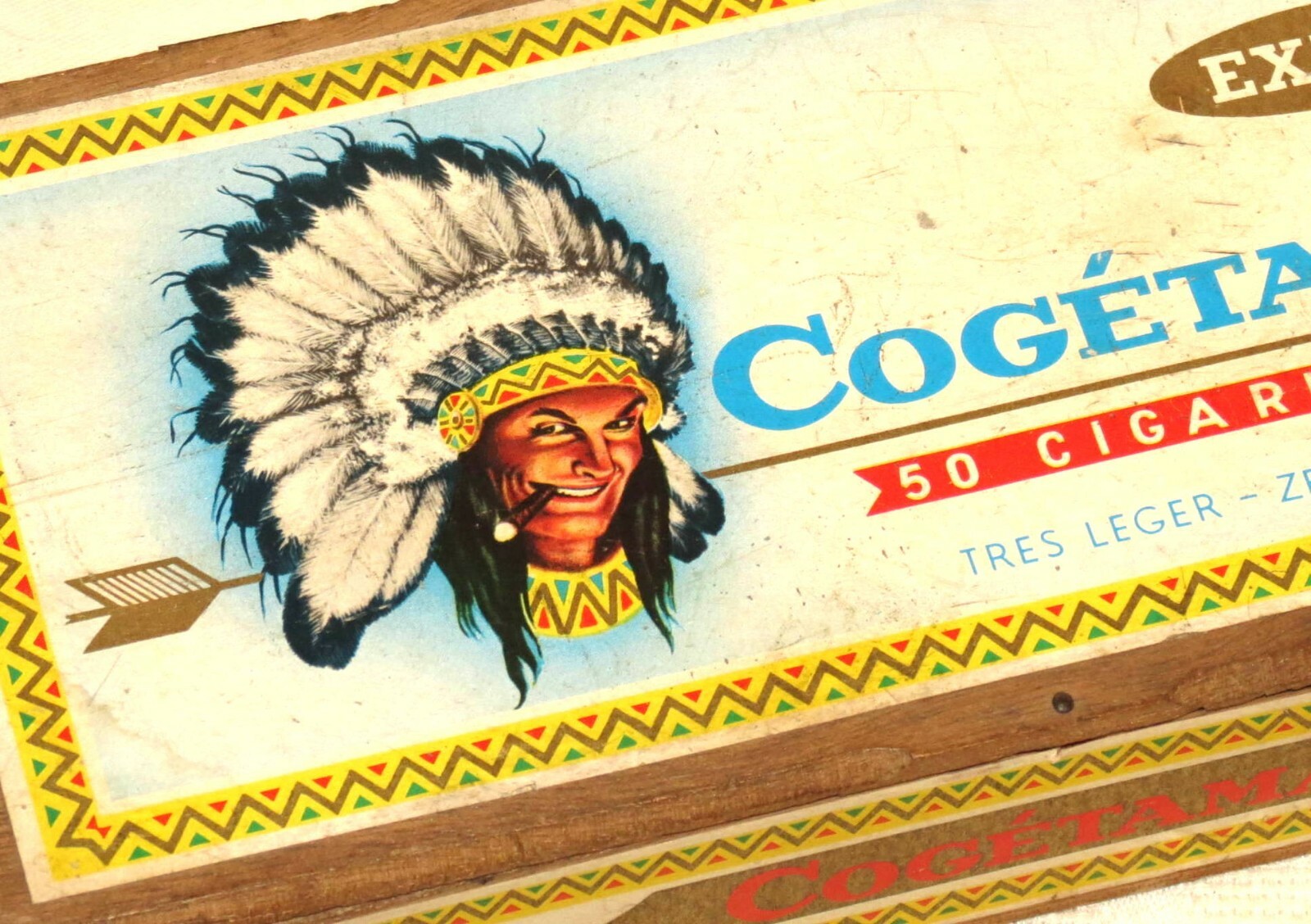 Belgium Cogetama Indian Cigar Box no Tobacco Tin 1960 | eBay