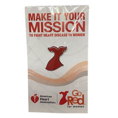 American Heart Association Go Red for Women Red Dress Pin Macy's | eBay