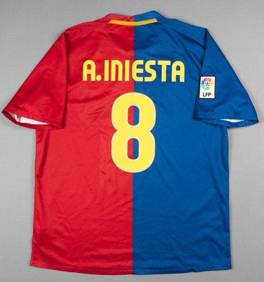 FC BARCELONA 2008/09 ANDRES INIESTA JERSEY SHIRT CAMISETA XL NIKE ...
