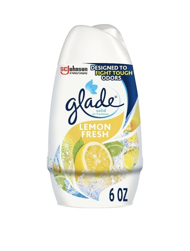 3 Pack: Glade Solid Air Freshener Deodorizer | Home Bathroom, Lemon ...