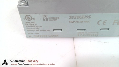 SIEMENS 6GT2002-0JD00, RFID RF180C COMMUNICATION MODULE, SEE DESC ...