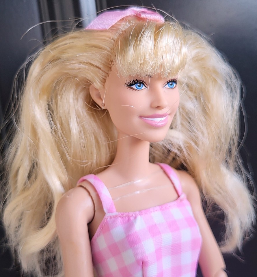 Barbie Jointed Fashion Model Doll Pink Gingham Dress HPJ96 collect OOAK ...