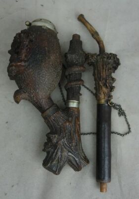 alte große Holz Pfeife geschnitzt Holzpfeife Pfeifenkopf | eBay