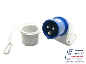 Caravan Motorhome Waterproof Electric Hookup 3 Pin Wall Mount Inlet ...
