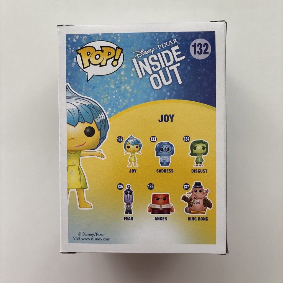 JOY Funko Pop! Disney Pixar Inside Out #132 SDCC 2015 Exclusive Vaulted ...