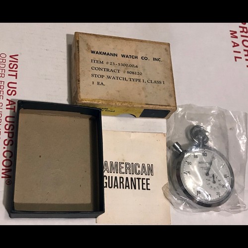 Original vintage Swiss made Wakmann STOP WATCH - Type 1 Class 1 ...