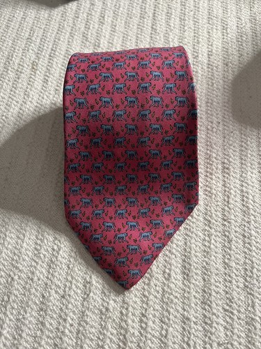 Thatcher Spring Blue & Pink Animal Print Silk Tie 3.75 x 62 | eBay