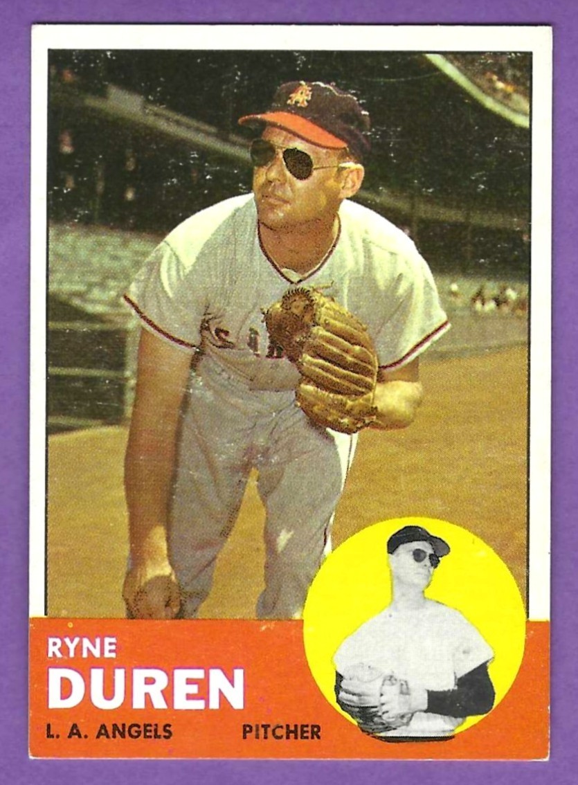 1963 Topps - #17 Ryne Duren - Los Angeles Angels - ExMt | eBay