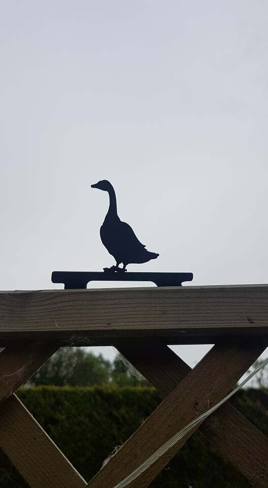 Metal GOOSE Fence Post Topper,Garden Ornament,Garden Decor,Metal Art ...