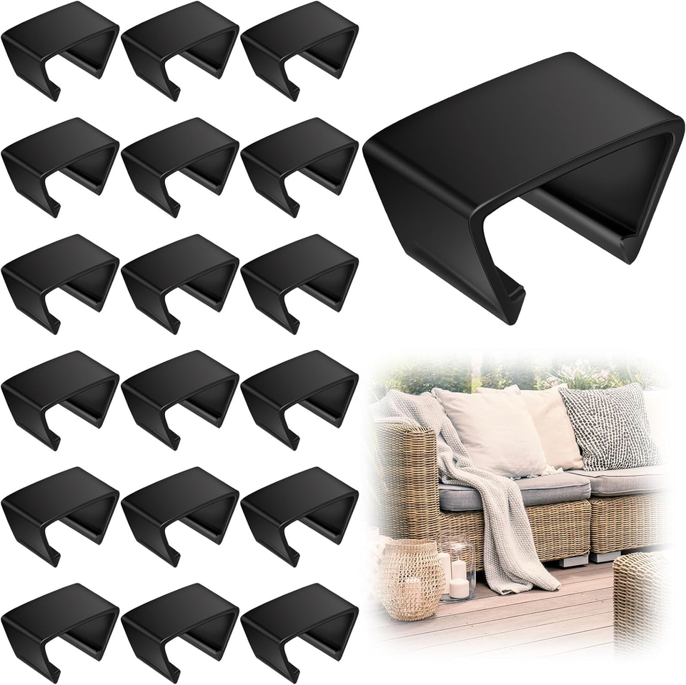 Blulu 16 Pieces Patio Furniture Clips Outdoor Furniture Sofa Clips 2.4 ...