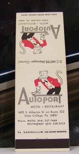 Rare Vintage Matchbook Cover K2 State College Pennsylvania Autoport Cat ...