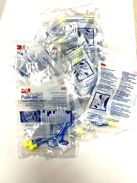 3M PUSH-IN CORDED EAR PLUGS NRR 28DB #318-1003 - 10 PAIRS - NEW! | eBay