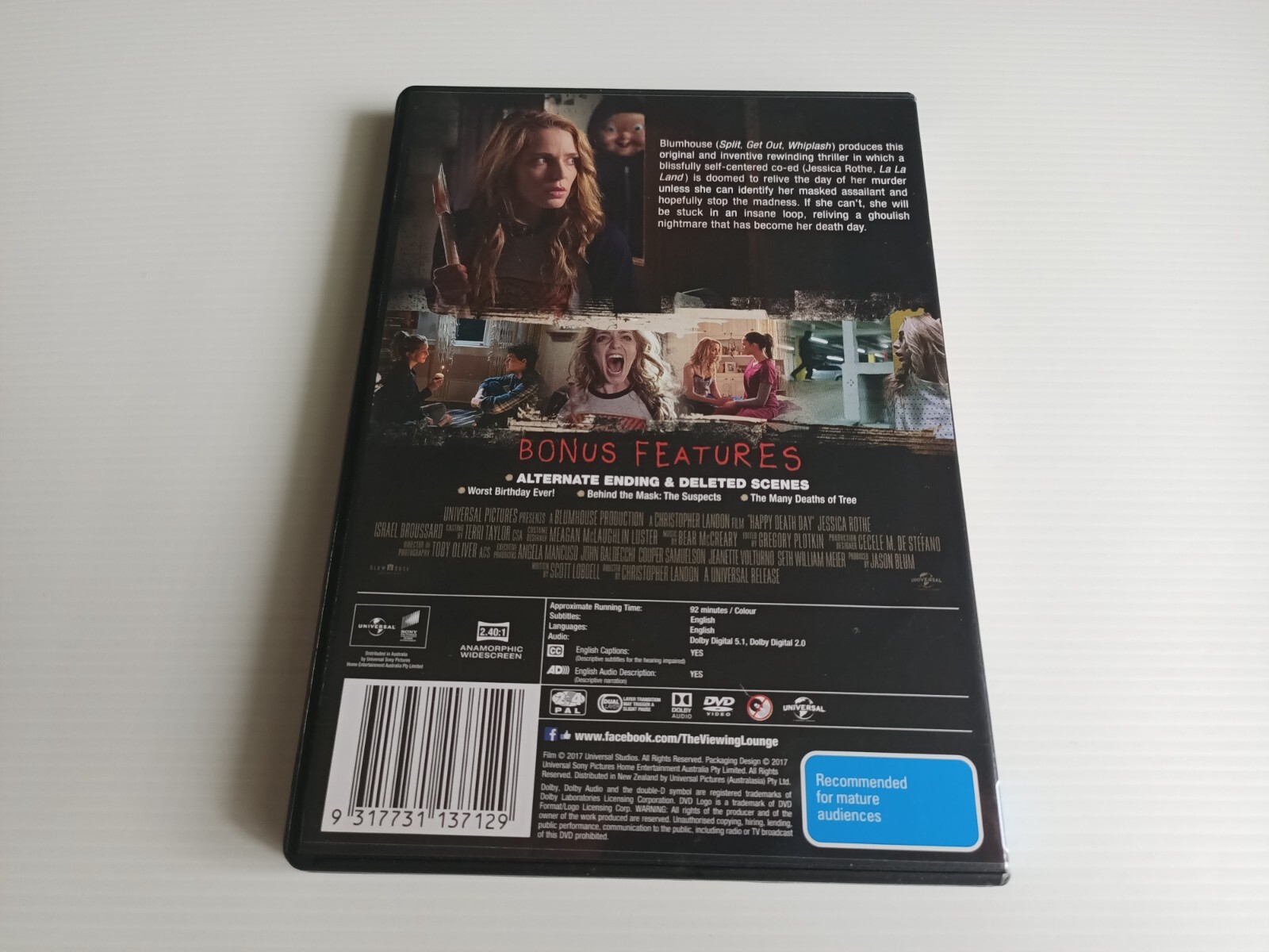 Happy Death Day DVD Jessica Rothe | eBay