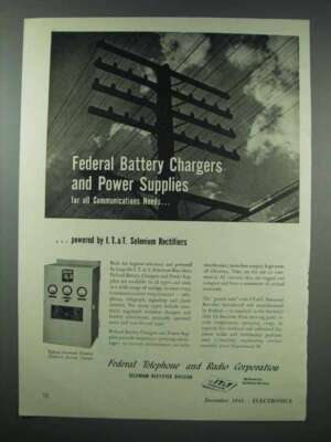 1943 Federal Battery Charger Ad - IT&T Rectifiers | eBay