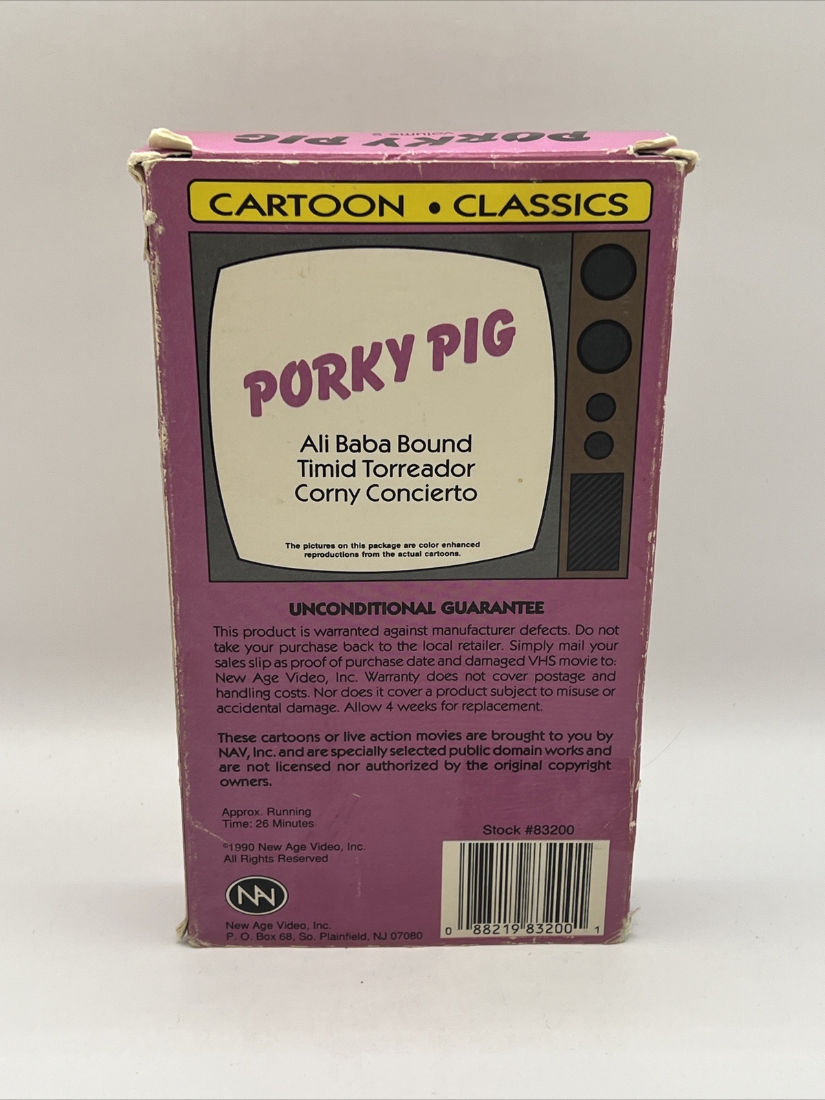 Cartoon Classics Porky Pig VHS 1990 Volume 2 Cartoons Animated TV Show ...