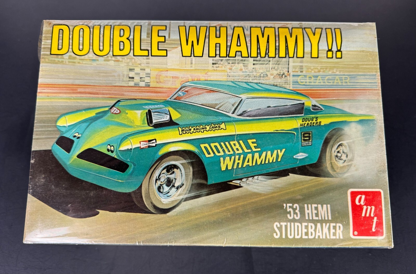 AMT 1953 53 Hemi Studebaker Double Whammy 1/25 1970 Model Kit FACTORY ...