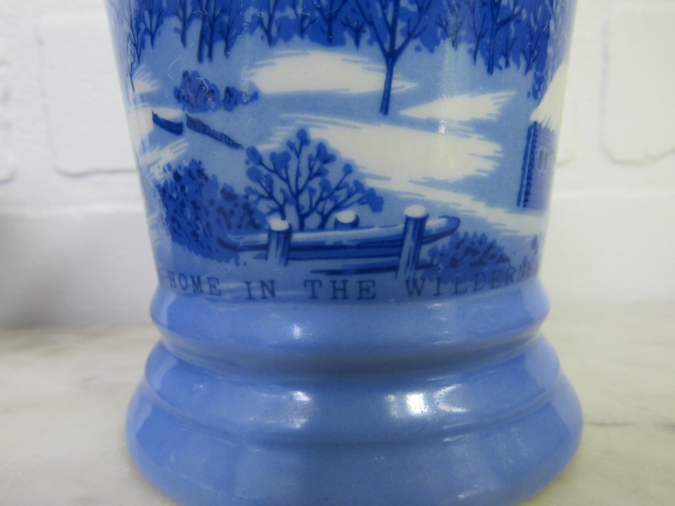 Vintage Currier & Ives Shaving Mugs Style Home in Wilderness Farmers ...