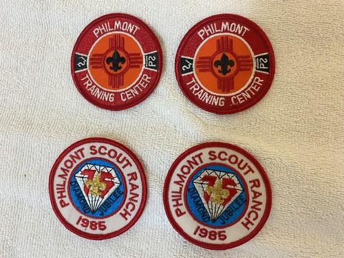 1985 DIAMOND JUBILEE PHILMONT SCOUT RANCH PATCHES + TRAIN CNTR PATCHES ...
