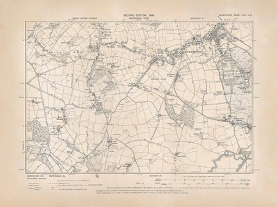 Eckington, Middle Handley, Marshlane, Old Map Derbyshire 1899: 18-NE A ...