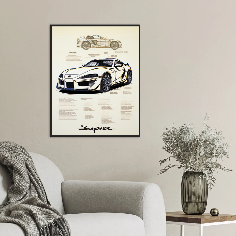Toyota Supra Poster- Toyota Supra Patent Print, Toyota Supra Art,Supra ...