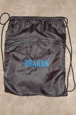Thirty One 31 Cinch Sac drawstring bag backpack black "BRADAN" | eBay