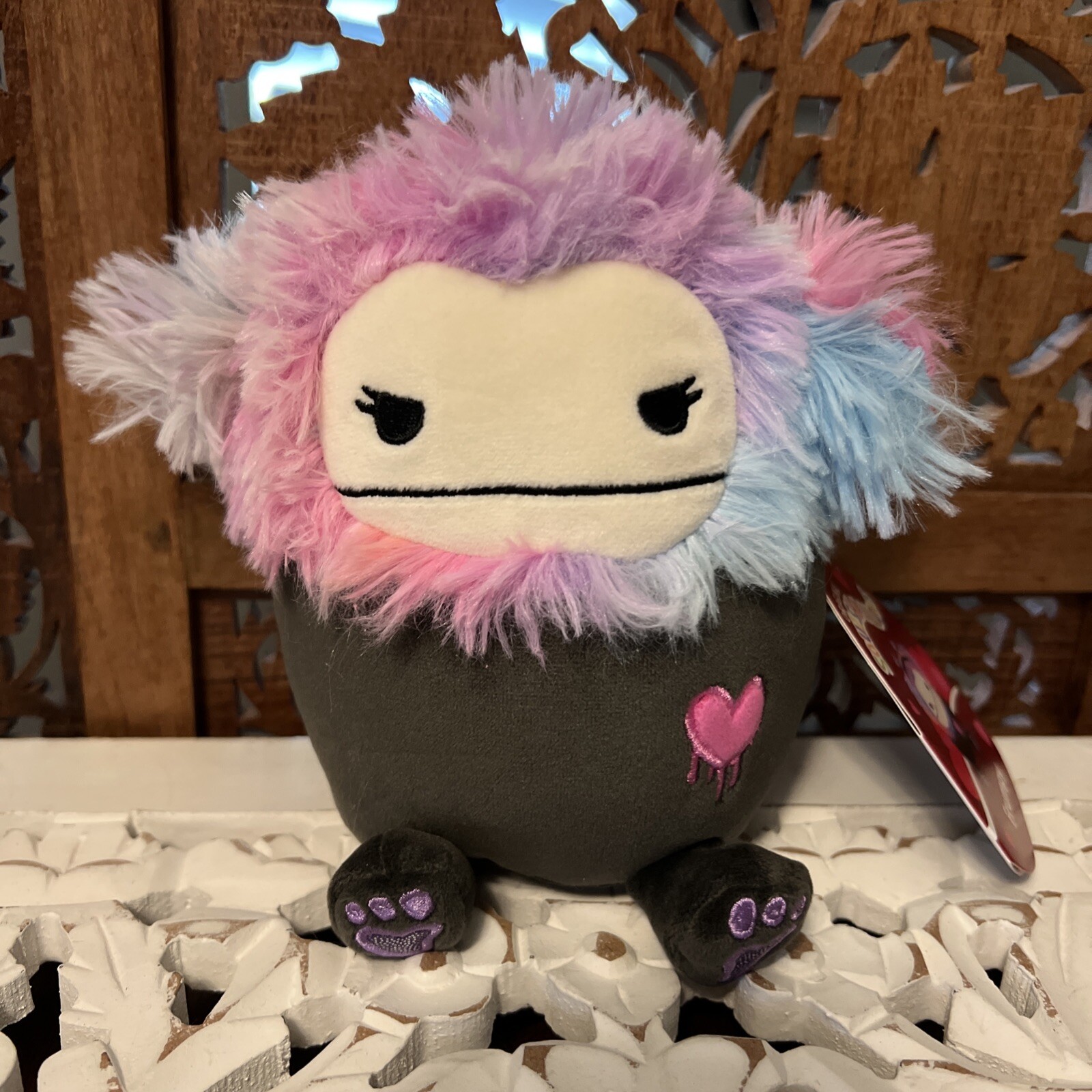 Squishmallow 5 inch Frumpy the Salty Bigfoot Valentines 2025 Black Tie ...