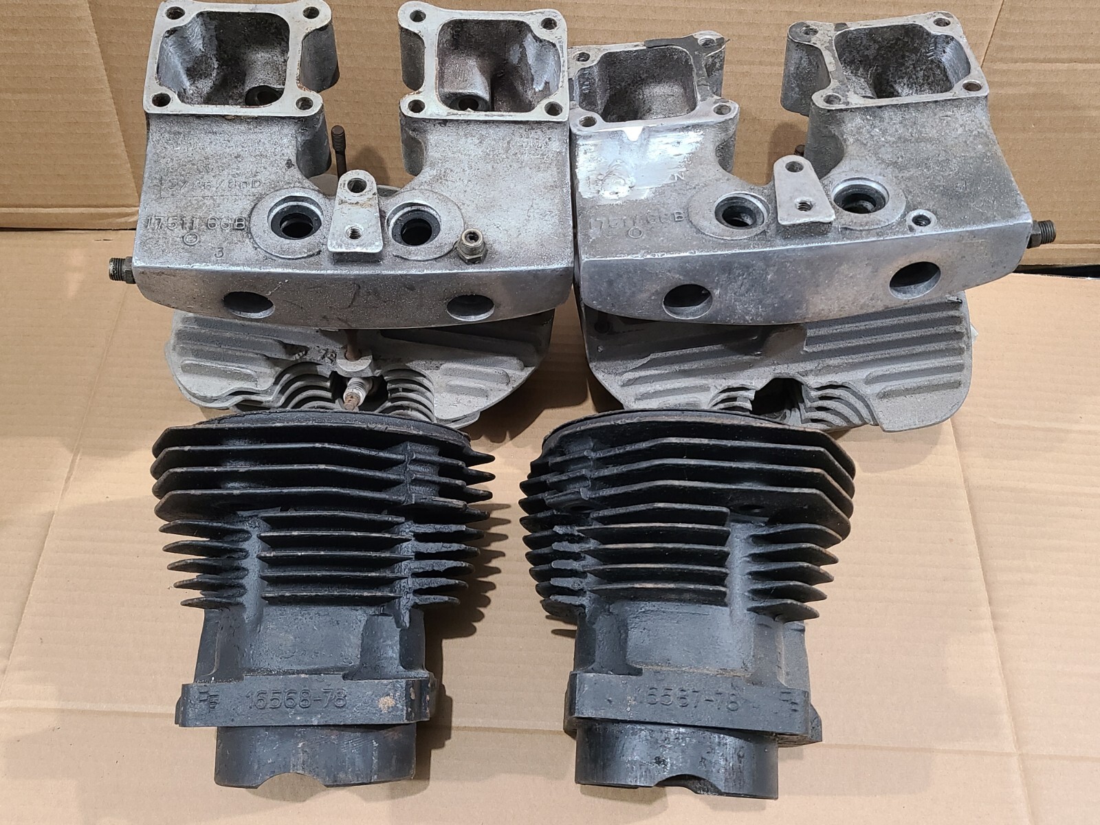 Harley-Davidson Shovelhead Cylinder Heads w/Rocker Boxes 16568-78,16587 ...