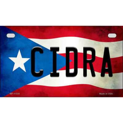 Cidra Puerto Rico State Flag Novelty Metal Motorcycle Plate MP-11335 | eBay