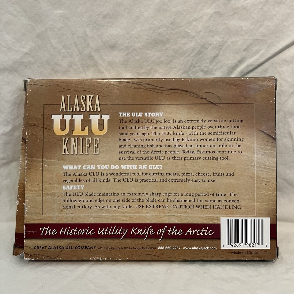 Vintage Alaskan Ulu Knife of The Artic Cultured Moose Antler Handle ...