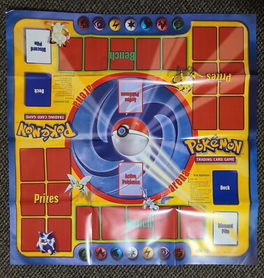 Vintage Original Pokemon Play Mat Base Set Trading Card Game New Out Of ...