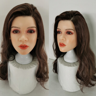 Realistic Sex Doll Head Implanted Hair Lifelike Full Silicone Masturbator Men | eBay