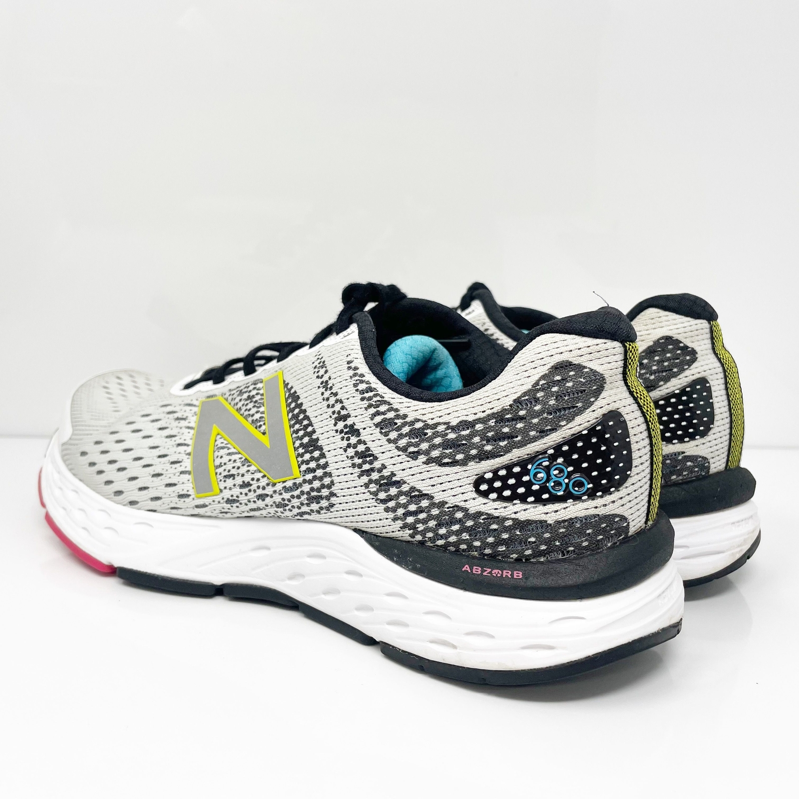 New Balance Womens 680 V6 W680CR6 White Running Shoes… - Gem