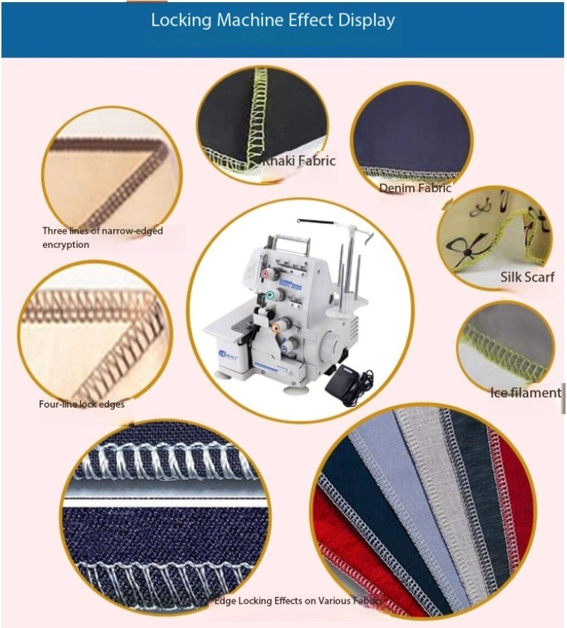 220V Overlock Machine with Three-Thread and Four-Thread Lockstitch ...