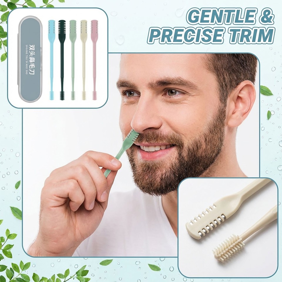 5PC 2-in-1 Nasal Hair Cutter,Double Headed Nose Hair Scraper With ...