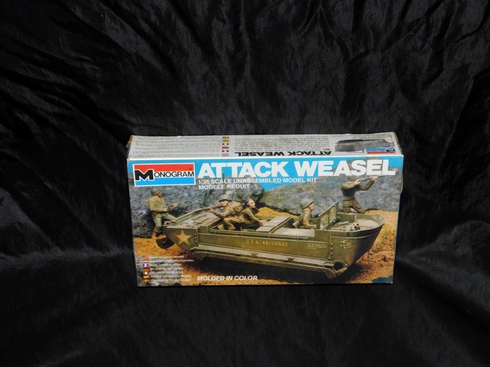 Vtg 1982 Monogram Amphibious Attack Weasel M29C NEW 1:35 Scale Model ...