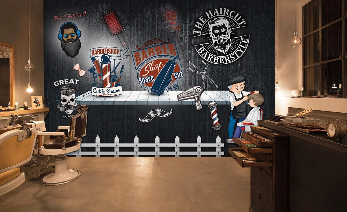 Barber Shop Wallpaper Border